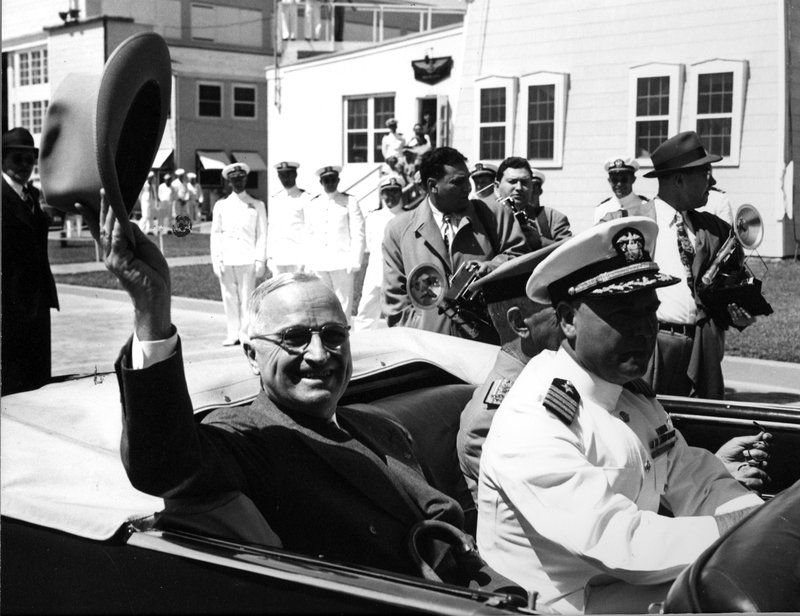 President Truman waving from automobile in Key West | Harry S. Truman