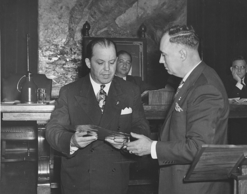 American Legion National Commander Paul Griffith shown with Man at ...