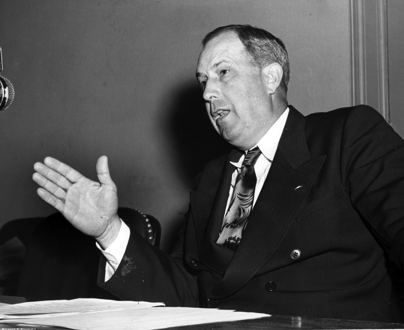 Secretary of the Army Kenneth Royall at a press conference | Harry S ...