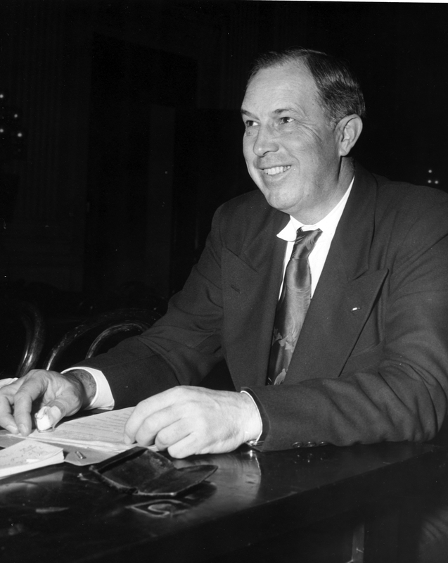 Secretary of the Army Kenneth C. Royall as he appeared before the House ...