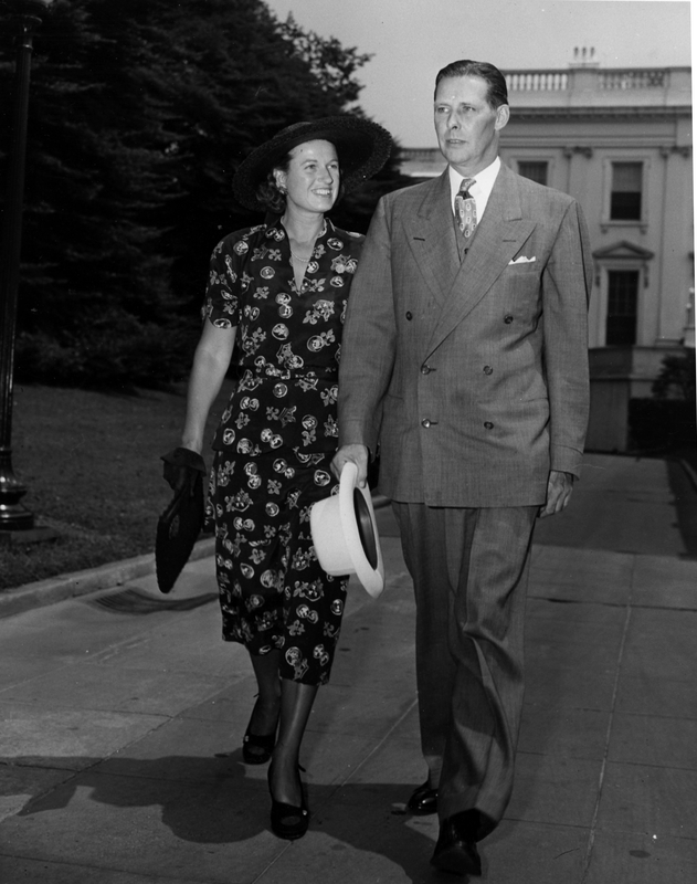 Governor Maurice Tobin with Mrs. Tobin Leaving White House | Harry S ...