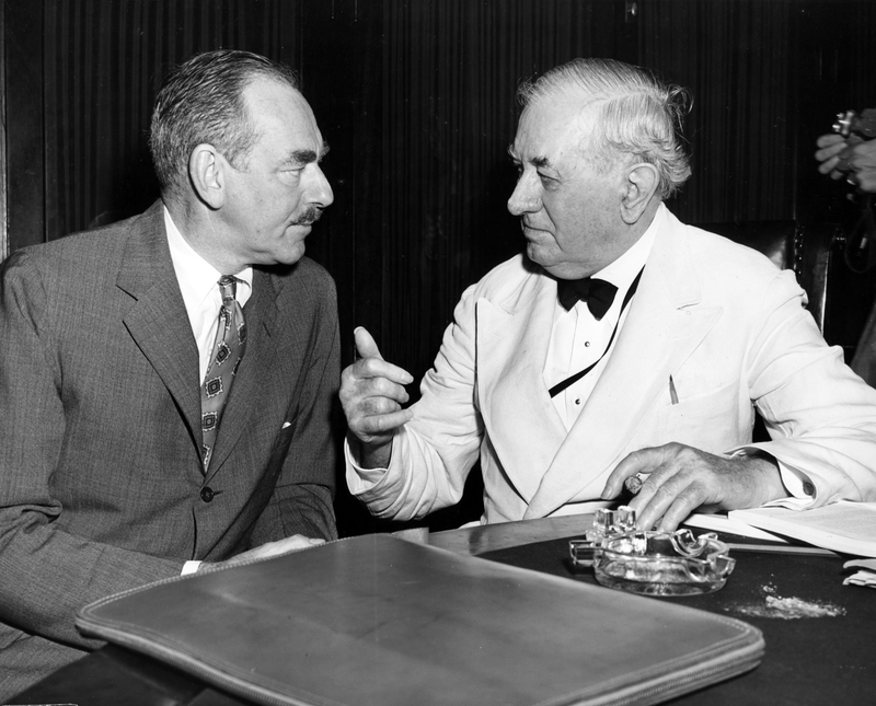 Dean Acheson conversing with Senator Tom Connally | Harry S. Truman