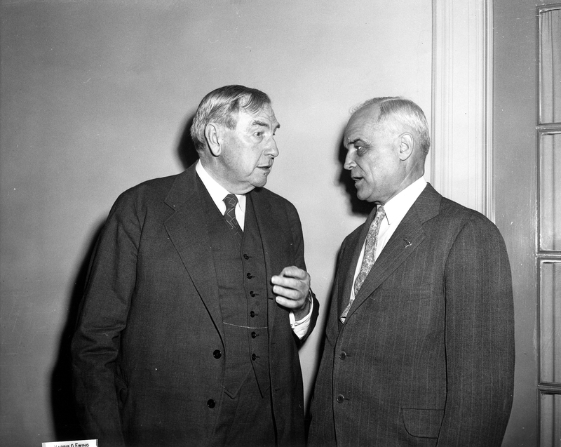 Chief Justice Harlan F. Stone speaking with Harold H. Burton | Harry S ...