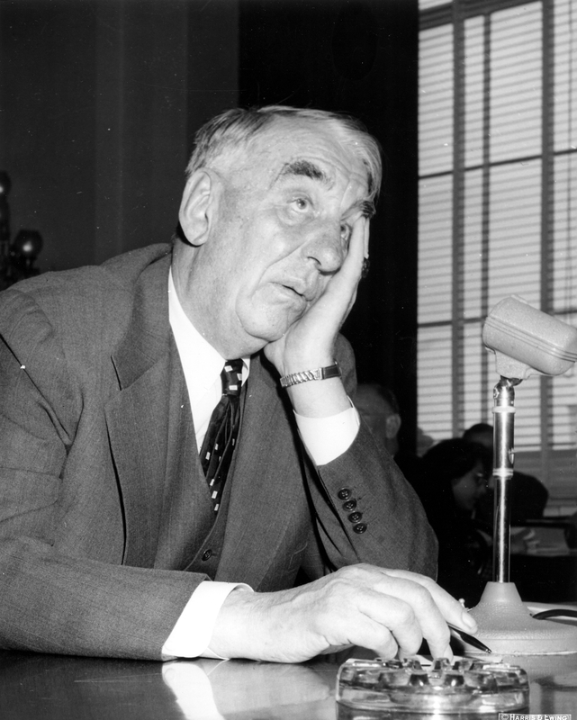 Photo of Conciliation Chief Cyrus S. Ching Testifying Before the Joint ...