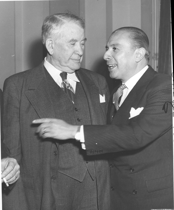 Photo of Chilian President Gabriel Gonzalez Videla speaking to Vice ...