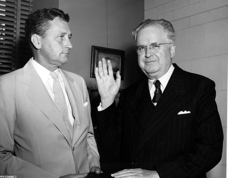 Photo of Henry F. Grady being sworn in as American Ambassador to Greece ...