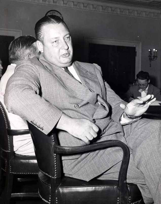 Secretary of the Interior Julius Krug as he appeared before the House ...