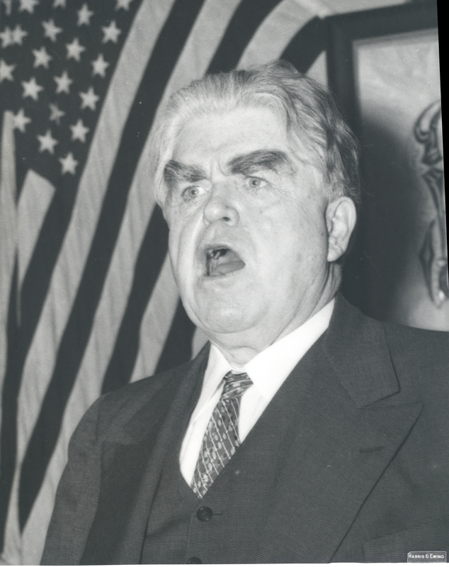 John L. Lewis as he read to reporters his letter to members of the ...