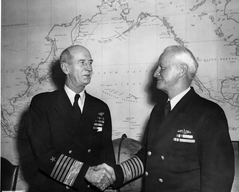 Admiral Ernest J. King (Left), and Admiral Chester Nimitz | Harry S. Truman
