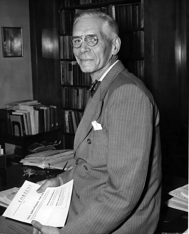 Photo of Dr. Edwin G. Nourse, Vice President of the Brookings Institute ...