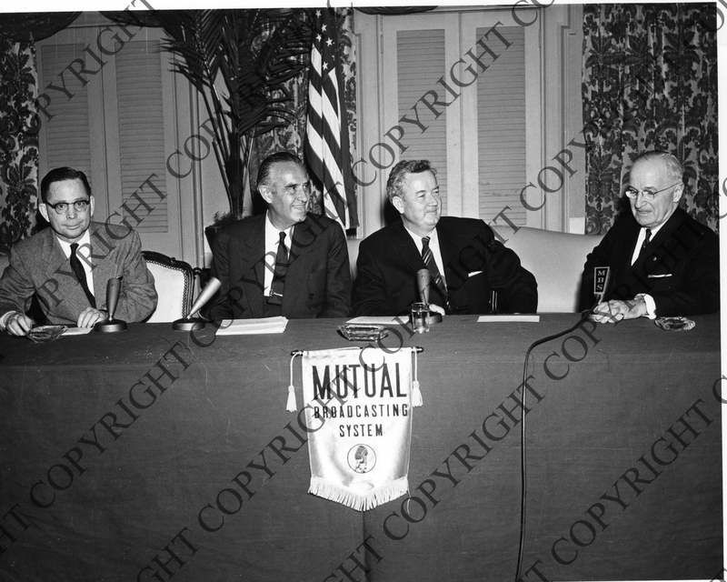 Photograph of President Truman at Mutual Broadcasting System Conference ...