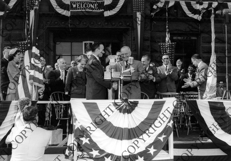 Truman after delivering campaign speech in Middletown, Connecticut ...