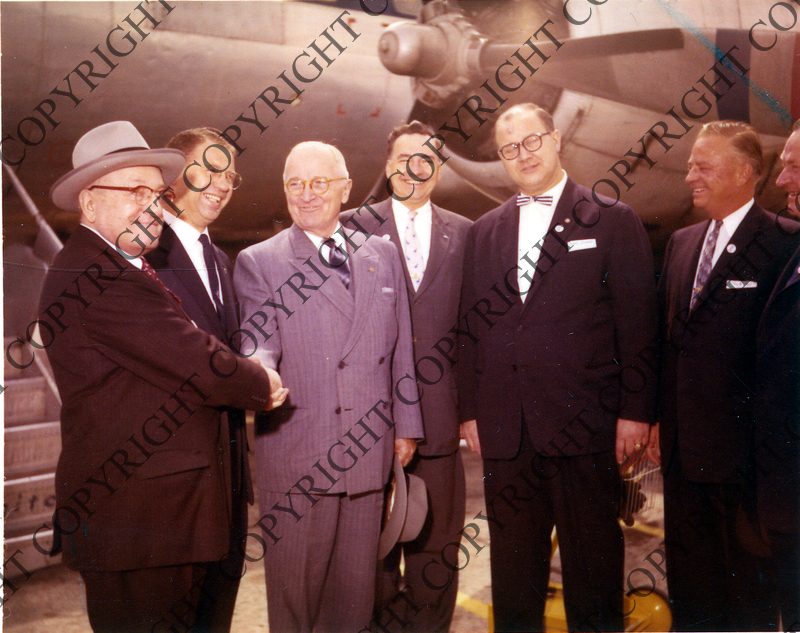 Truman and others at an airfield in Fort Wayne, Indiana | Harry S. Truman