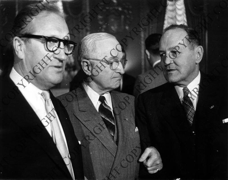 Former President Truman, Charles Patrick Clark, and Harry Vaughan ...