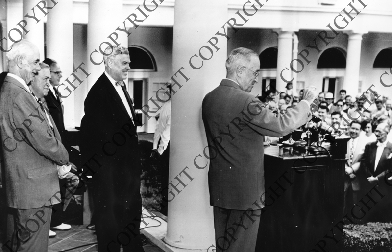 President Harry S. Truman addresses members of the CIO Political Action ...