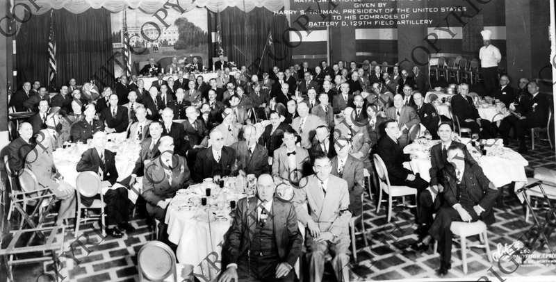 Overview of the breakfast for President Truman by Battery D on ...