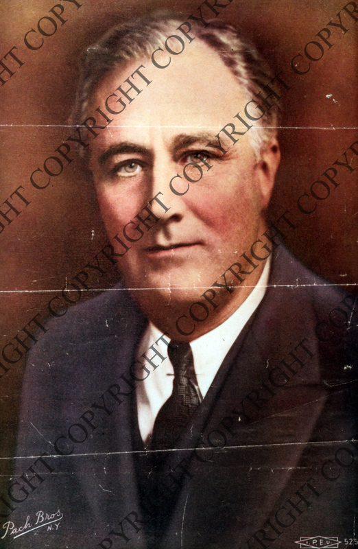 Folded Color Poster of Franklin Delano Roosevelt | Harry S. Truman