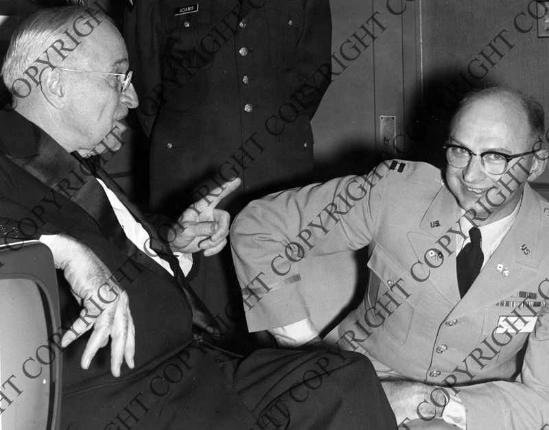 Former President Harry S. Truman and Captain Lynn M. Anderson at a ...