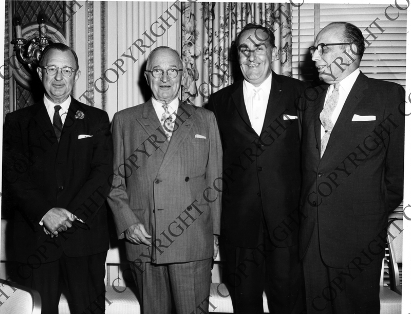 Harry S. Truman with friends at event at Muehlebach Hotel | Harry S. Truman