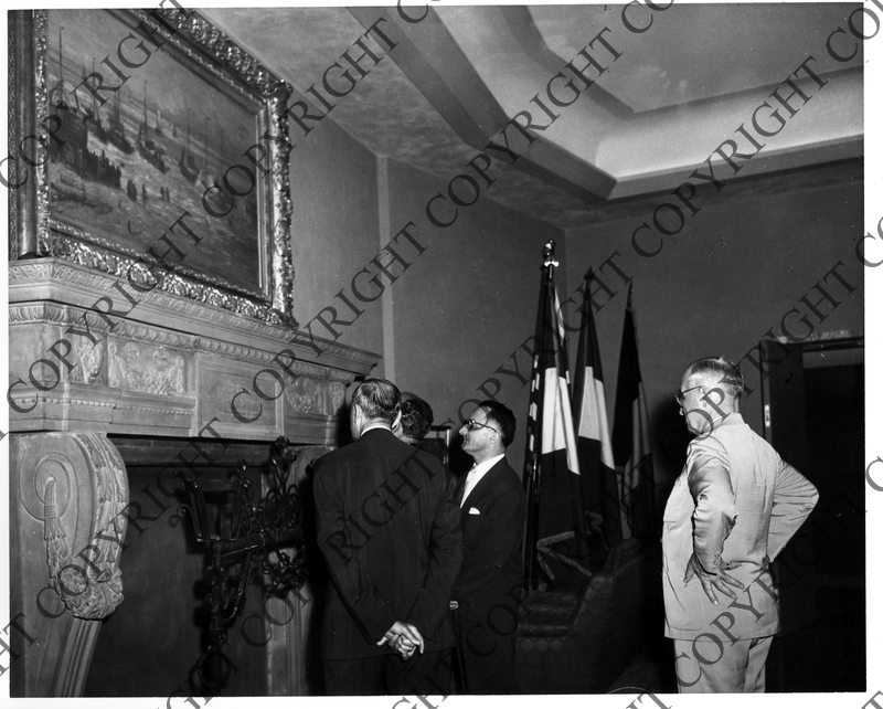 Former President Truman Shows Three Men Through Exhibits at the Truman ...
