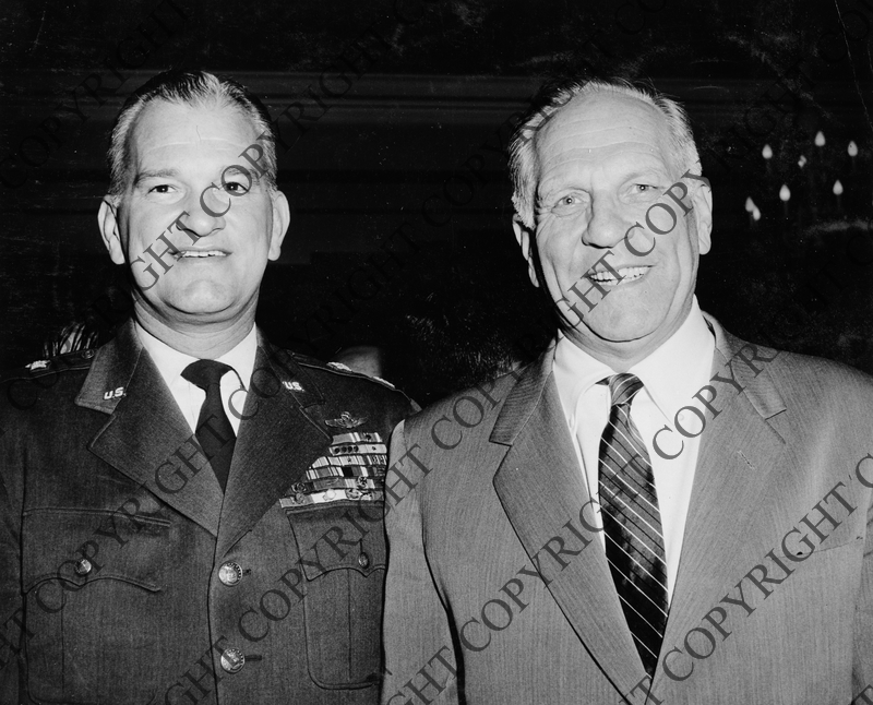 Major General Robert Landry and Governor Goodwin Knight of California ...