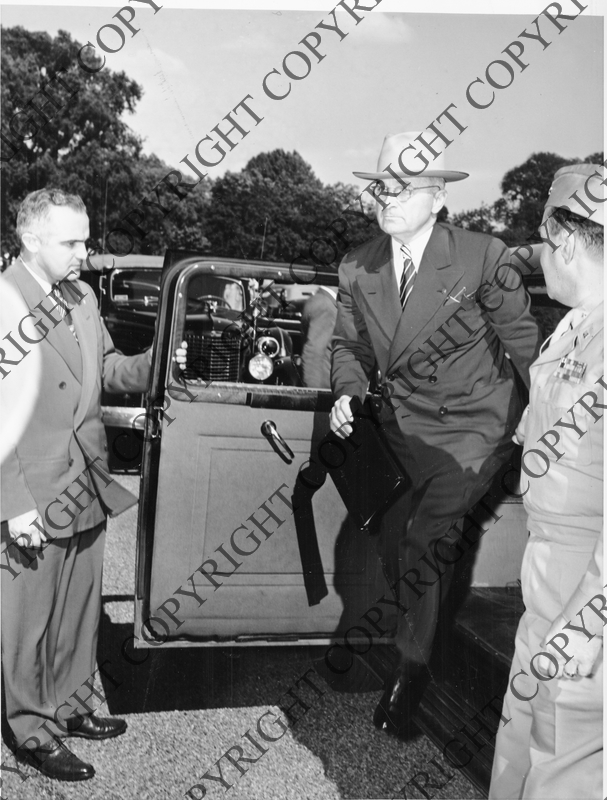 President Harry S. Truman Exits an Automobile | Harry S. Truman