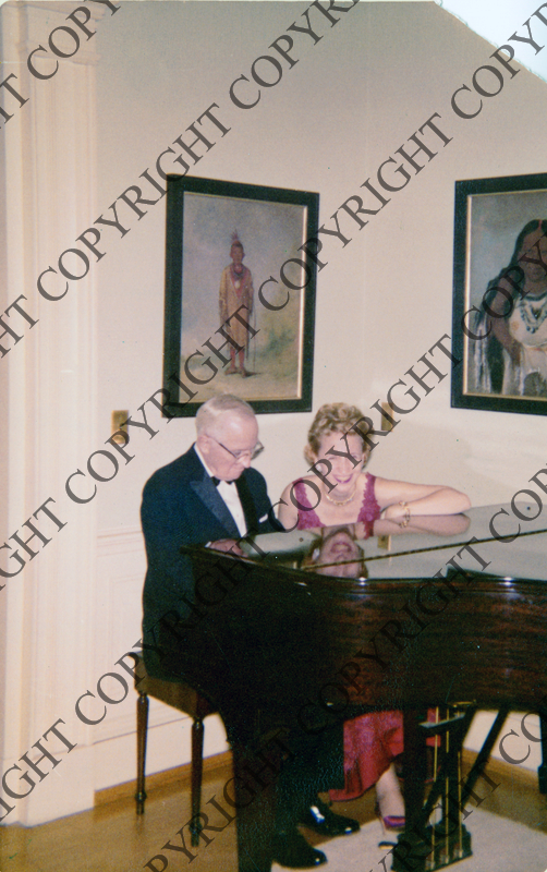 Former President Harry S. Truman Sits at the White House Piano with ...