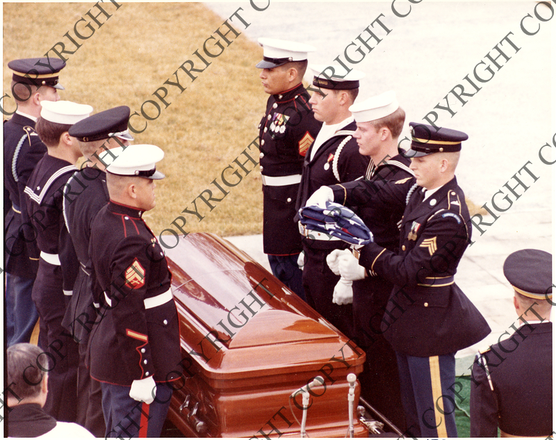 Pallbearers Fold the Flag During Former President Truman's Funeral ...