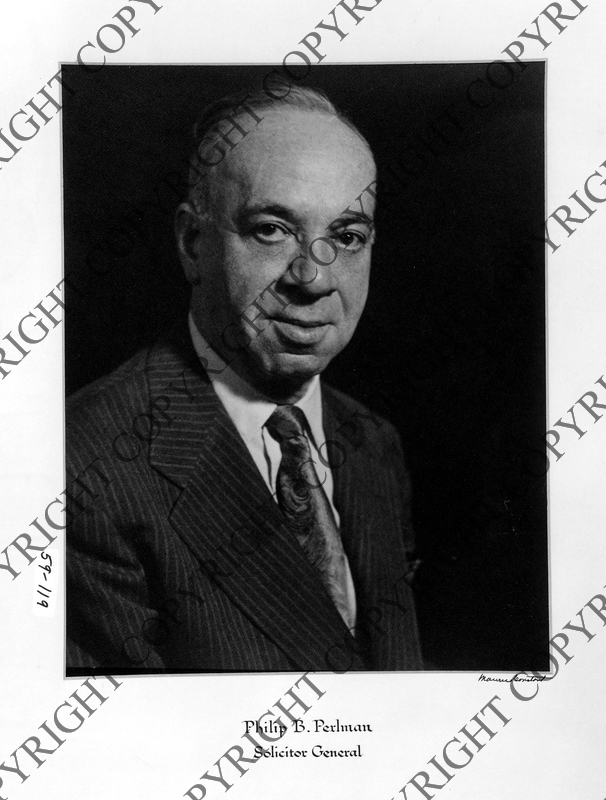 Portrait of Philip B. Perlman | Harry S. Truman