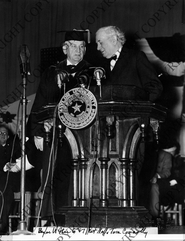 Pat Neff and Tom Connally at Baylor University | Harry S. Truman