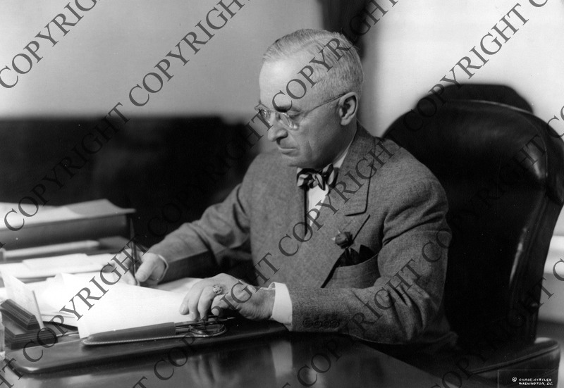 Portrait of Truman sitting at desk | Harry S. Truman