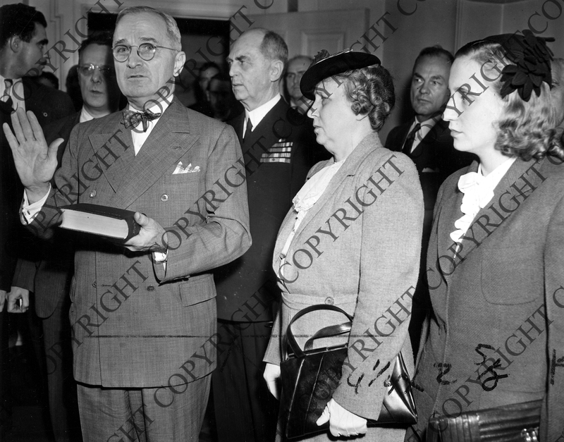 Close-up of Truman being sworn in | Harry S. Truman