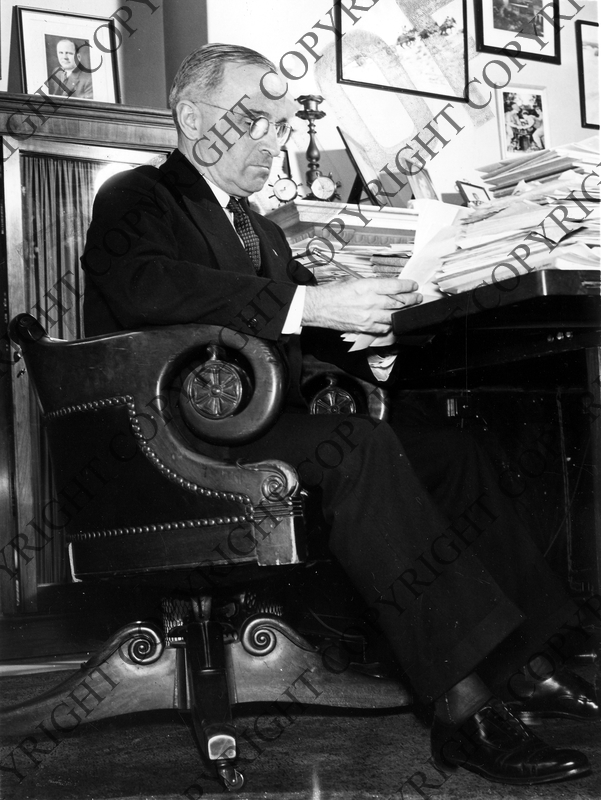 Senator Truman at a desk | Harry S. Truman