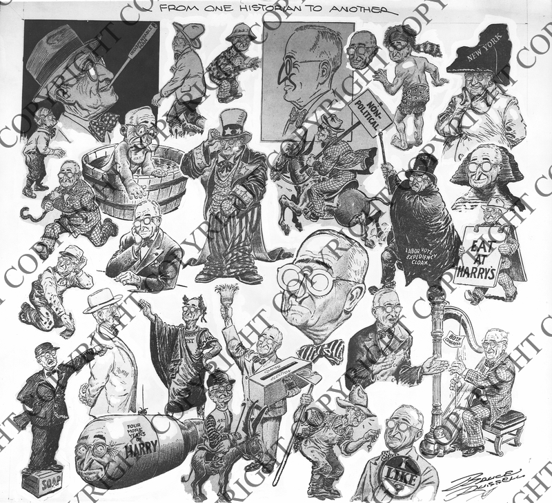 Cartoon, various illustrations of Truman | Harry S. Truman