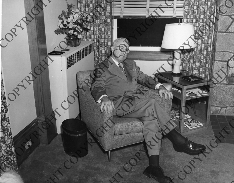 Former President Harry S. Truman Sitting in a Chair | Harry S. Truman