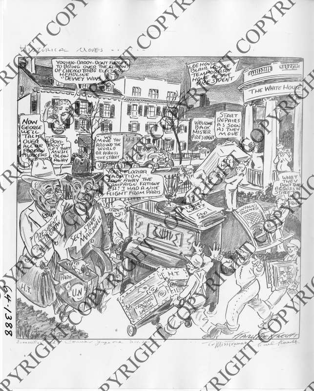 Political Cartoon, "Historical Moves" | Harry S. Truman