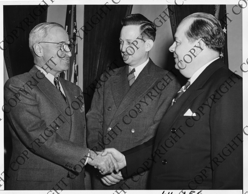 President Harry S. Truman Meeting with George E. Allen and John D ...