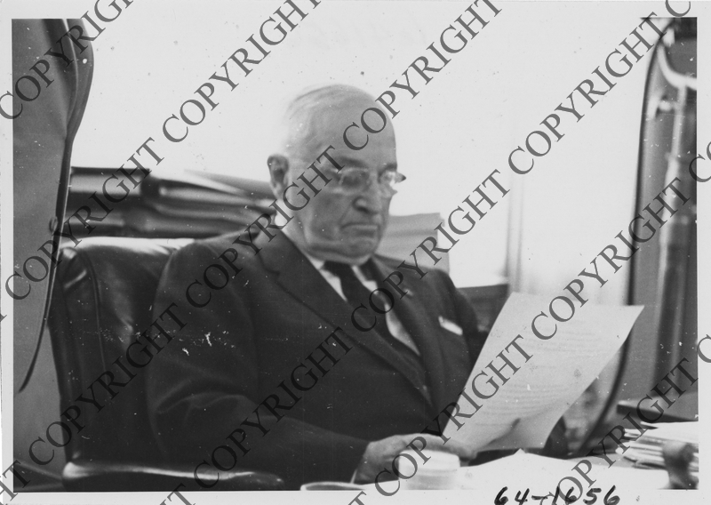 Former President Harry S. Truman Reviewing a Paper | Harry S. Truman