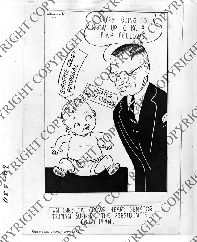 Senator Harry S. Truman Political Cartoon | Harry S. Truman