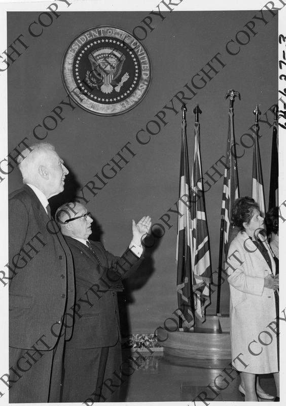 Dr. Arthur Toynbee with Dr. Philip C. Brooks and Mrs. Toynbee | Harry S ...