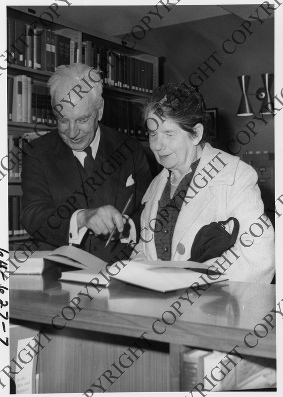 Dr. Arthur Toynbee Gives Mrs. Toynbee a Pen to Sign a Book | Harry S ...