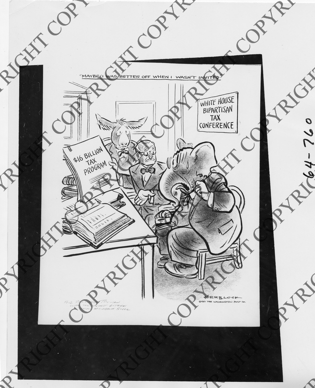 Political Cartoon, "Maybe I Was Better Off When I Wasn't Invited ...