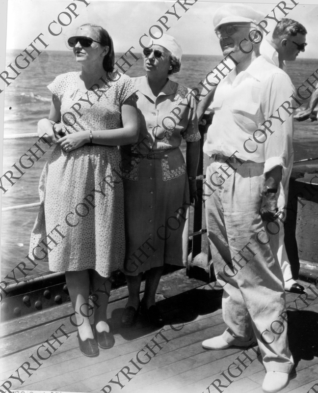 President Truman, Mrs. Truman, and Margaret on the USS Missouri | Harry ...