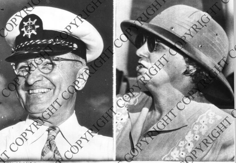 Truman Sports Yachting Cap, while Bess Dons Pith Helmet | Harry S. Truman