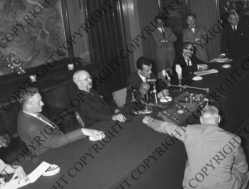 Harry S. Truman at the Press Conferance at the U. S. Embassy in Rome ...