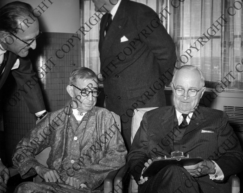 Former President Truman and Senator Dennis Chavez at National Institute ...