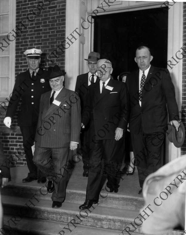 Former President Truman Leaving Independence Hall in Philadelphia ...
