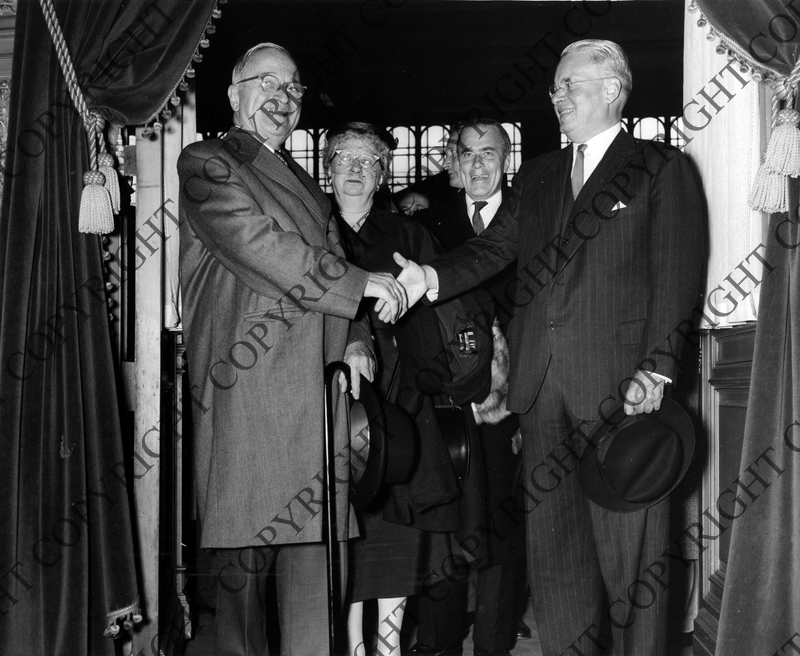 Harry S. Truman shakes hands with Ambassador Freeman Matthews | Harry S ...