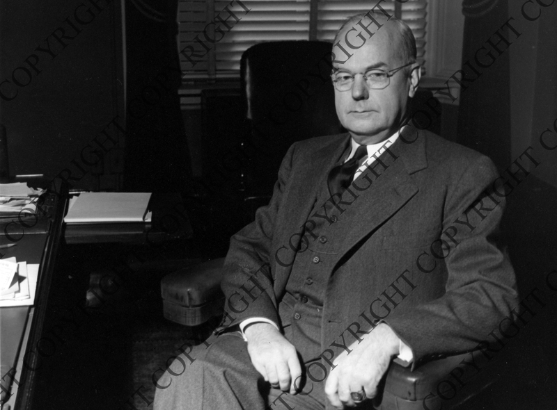 Portrait of John W. Snyder at desk | Harry S. Truman