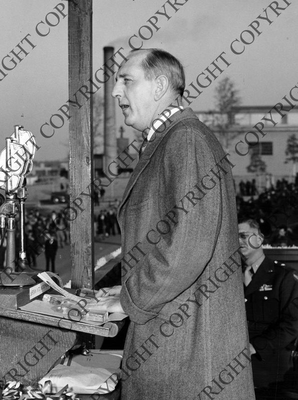U. S. Senator Richard Russell shown at podium | Harry S. Truman